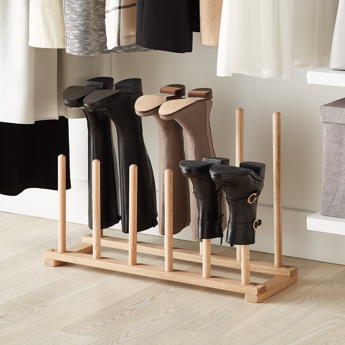 Natural Boot Rack - The Container Store